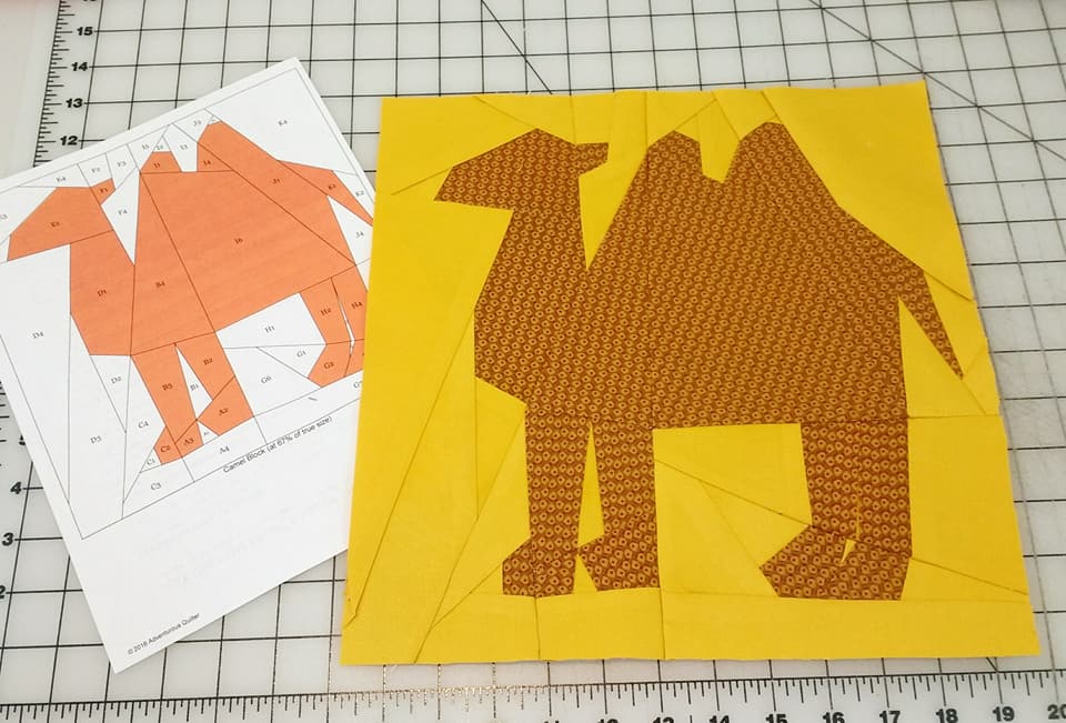 Adventurous Quilter: Camel Pattern Test Block