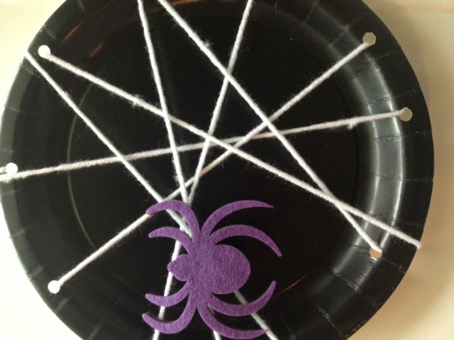 Annelily Design: Halloween Kids Craft: Spider Web Plates