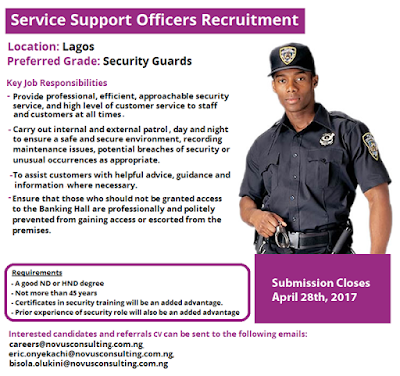 Tell someone: - 500+ Prestigious corporate security jobs available!!!