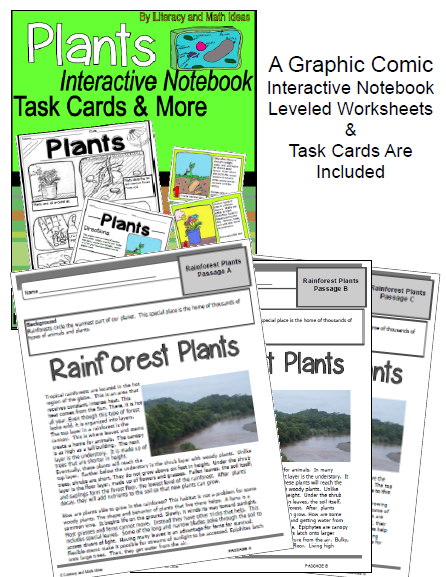 Literacy & Math Ideas: Plants Interactive Notebook