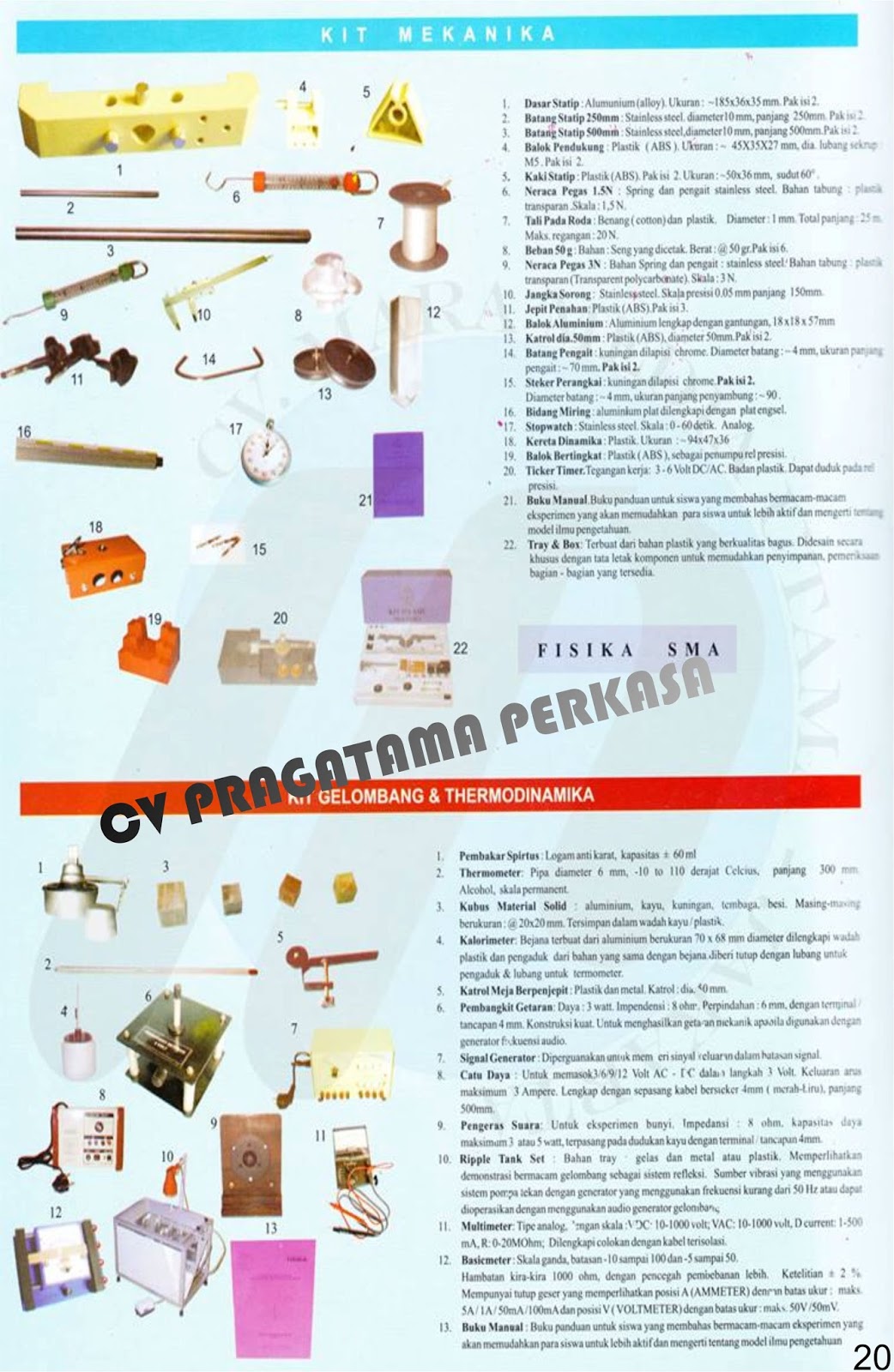 Aneka Peralatan IPA & Laboratorium (Fisika, Biologi, Kimia, Dll ...