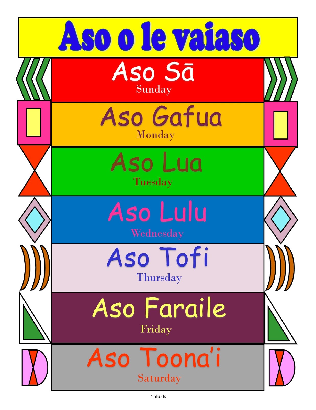 Samoan for Kids: Samoan Days of the week - Aso o le vaiaso 📅