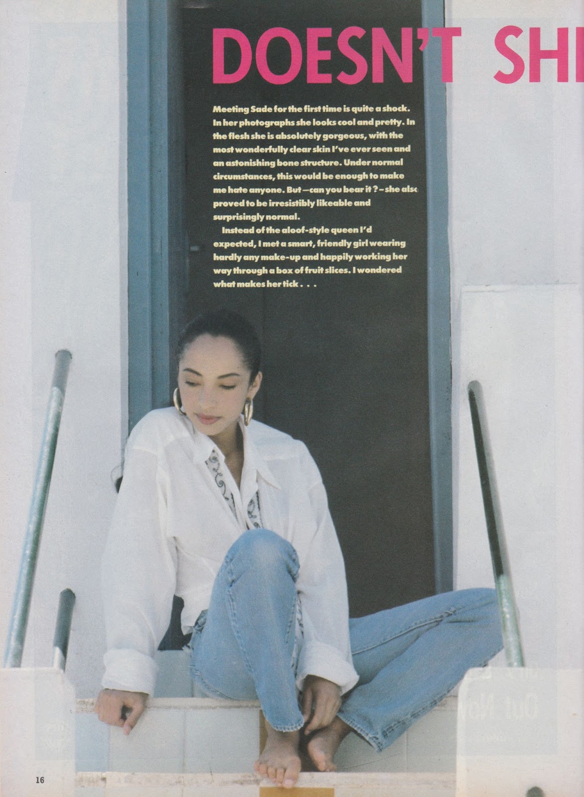 Top Of The Pop Culture 80s: Sade Number One Magazine 1986