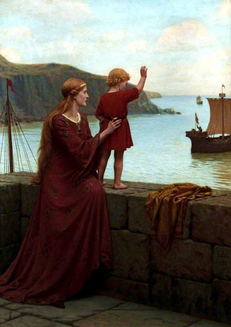 ART BLOG: Edmund Blair Leighton - Farewell 1922