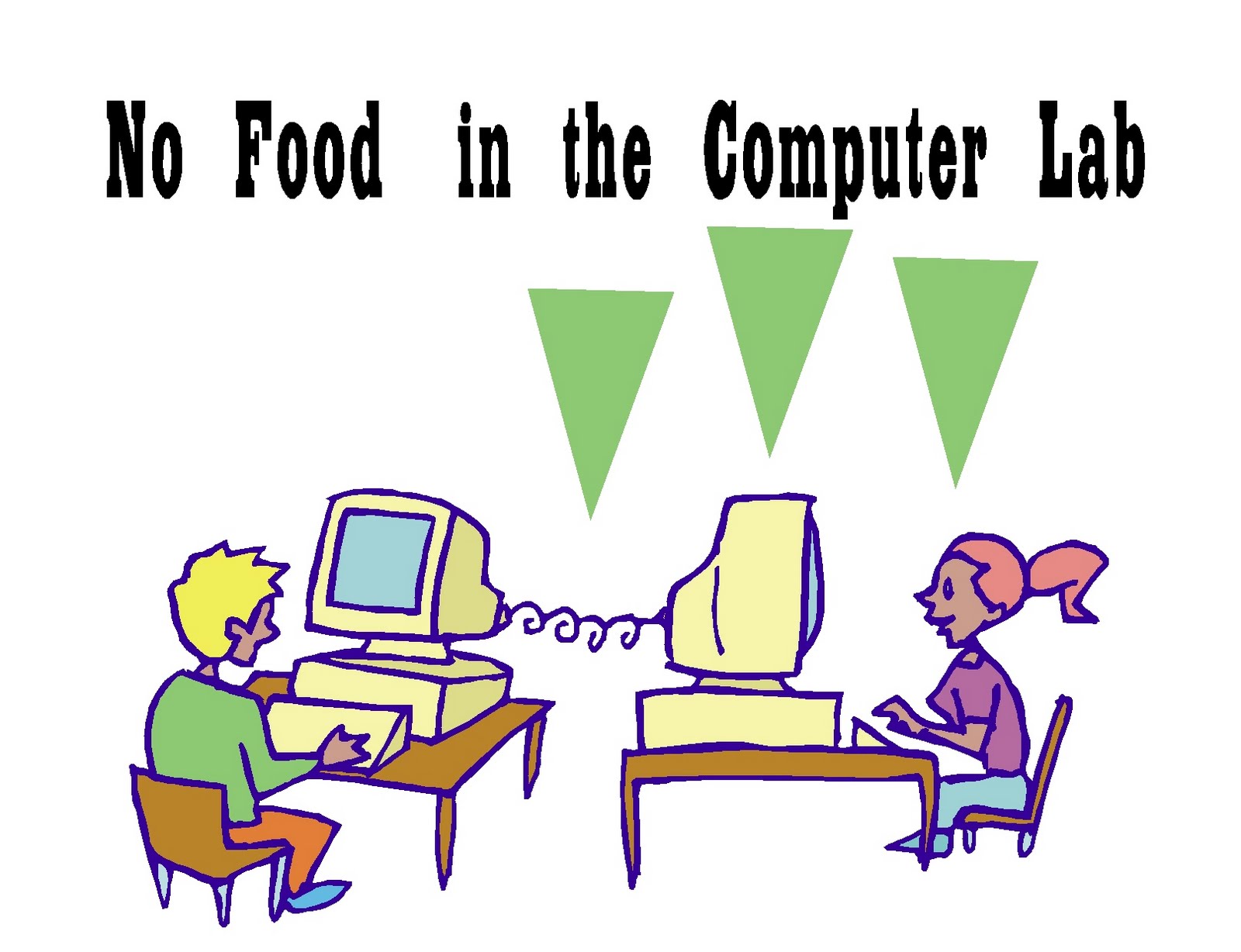Free Posters and Signs: Food Free Computer Room
