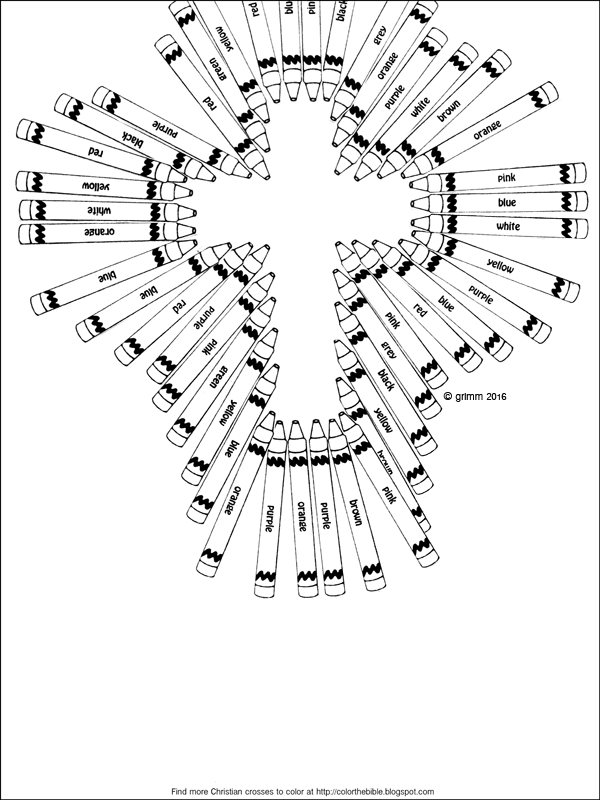 Color a Crayon Cross | Color The Bible