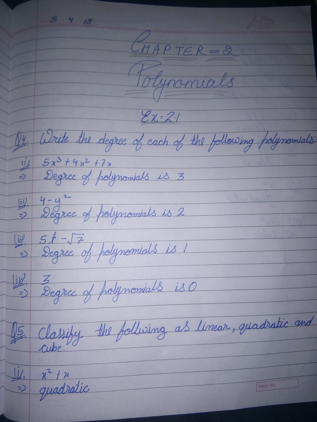 Equation With Answer Maths NCERT Of Chapter 2 Polynomials For Class Equation With Answer Maths NCERT Of Chapter 2 Polynomials For Class