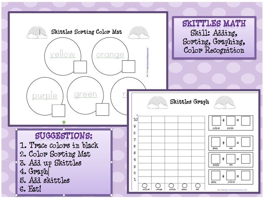 The Teacher Tattles: Skittles Sorting and Graphing