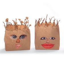 M A S S * P U R S U I T S: CRAFT: PAPER BAG FACES!