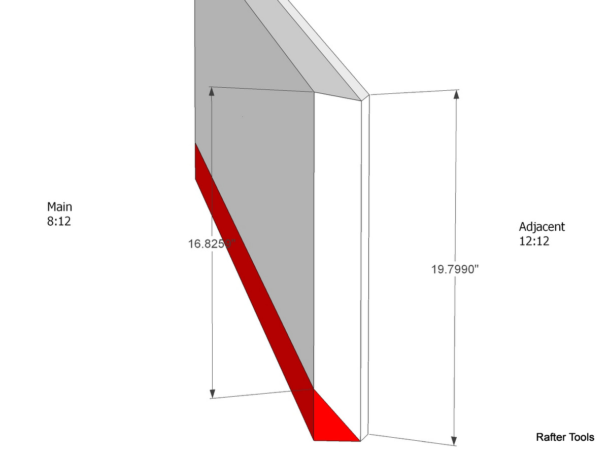 Roof Framing Geometry: Irregular Hip Roof Valley Rafter Framing