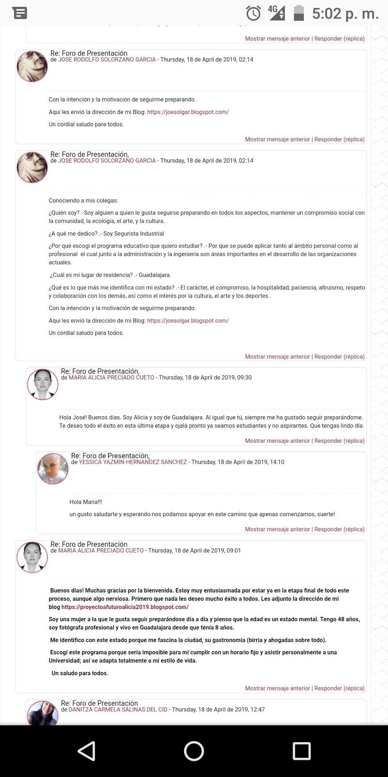 Conociendo a mis compañeros