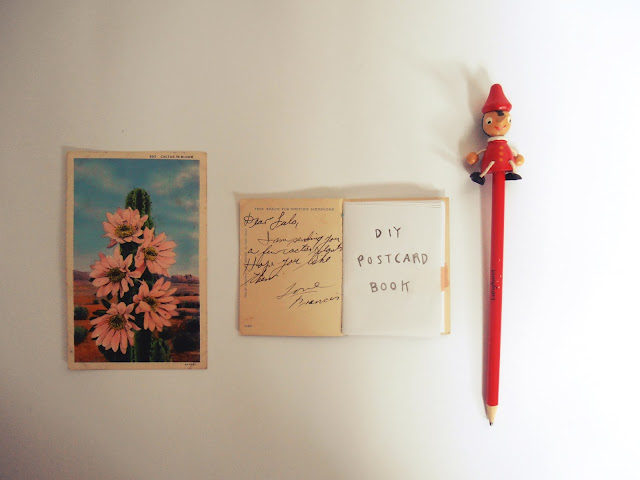 Thimble: DIY mini notebook from postcard