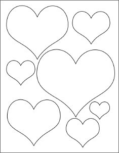 early play templates: Valentine Heart templates