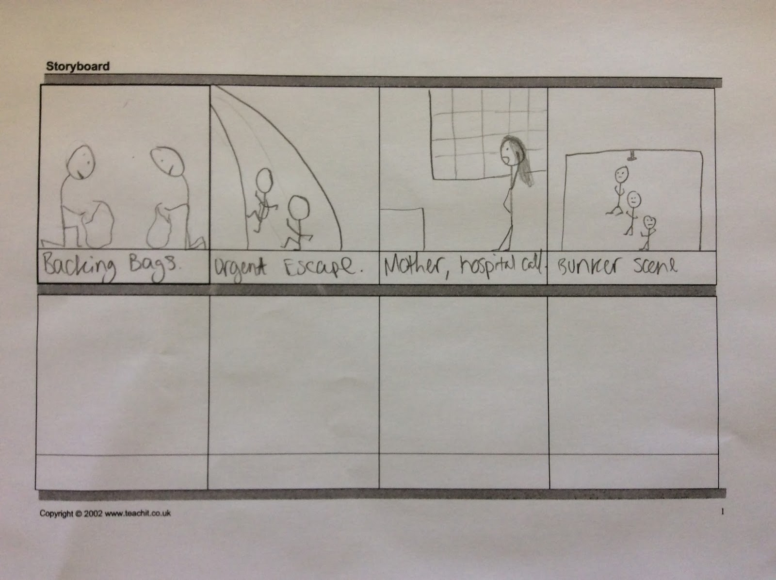 CALLUM DREWETT 1413 A2: PLANNING and CONSTRUCTION --> STORYBOARD