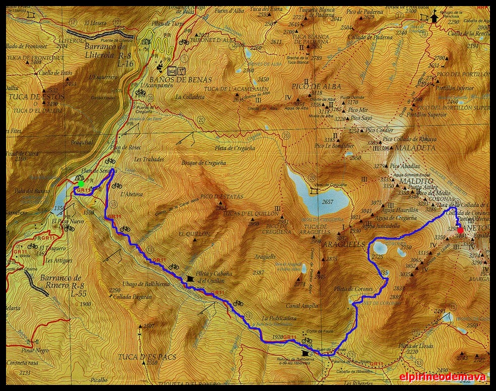 El Pirineo de Mava: Aneto, (3404m). (10 de Agosto de 2000)
