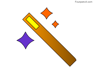 FourPencil: How to draw a Wand for kids - step by step