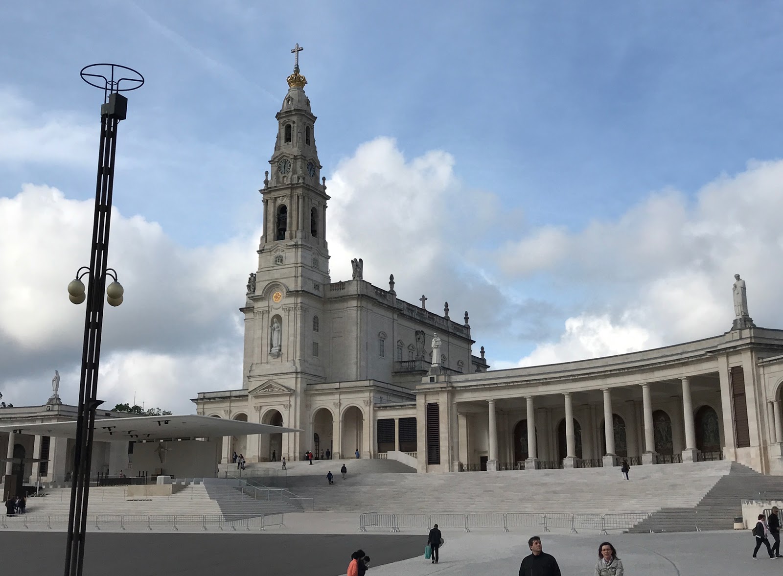 Catholic Pilgrims at Fatima: Basilica of Our Lady of the Rosary in Fatima