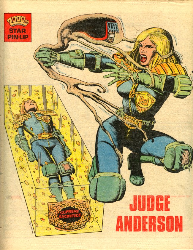 Dredd Alert Star Pin Up Judge Anderson