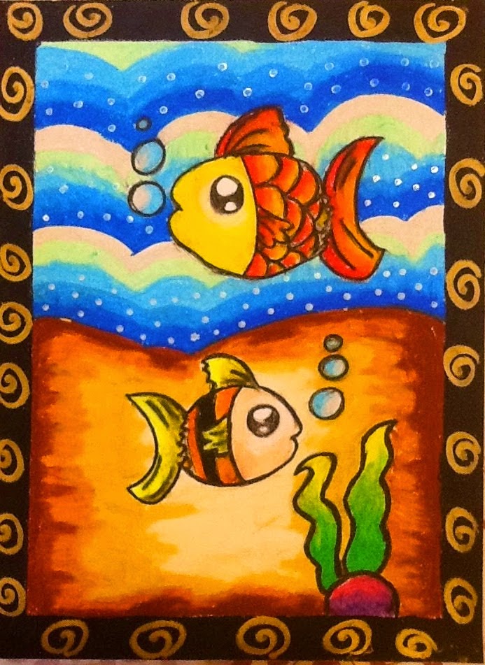 Ide Penting 21+ Gradasi Warna Laut Dengan Crayon