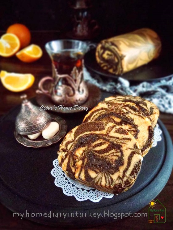 Citra's Home Diary: Orange Chocolate Marble Roll Cake.No Fail recipe ...