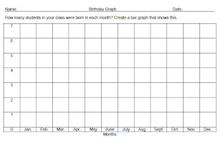 Classroom Freebies Too: Back to School Math Assignment: Birthday Graph
