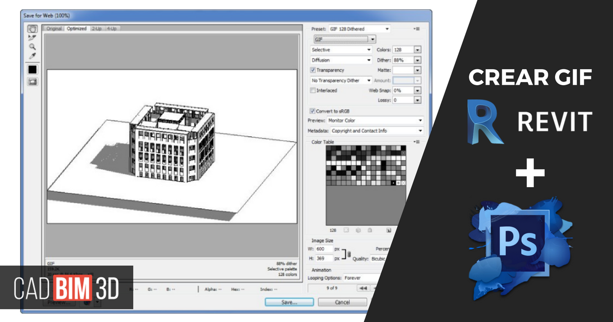 Cómo crear un GIF animado en Revit usando Photoshop - cadBIM3D