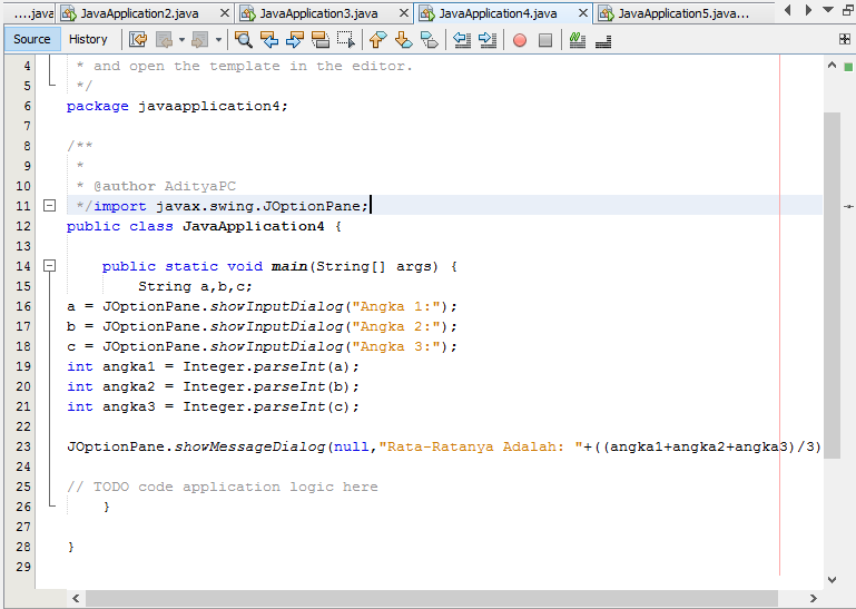 @mhmmdadtyptr: Membuat Program sederhana Input dari keyboard dengan Java ( Neatbeans )