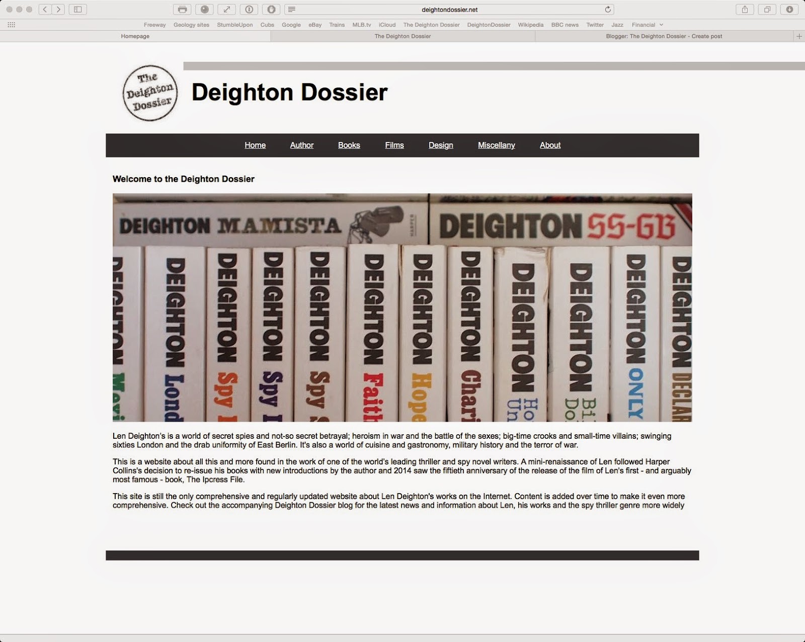 The Deighton Dossier: Deighton Dossier main site refresh completed