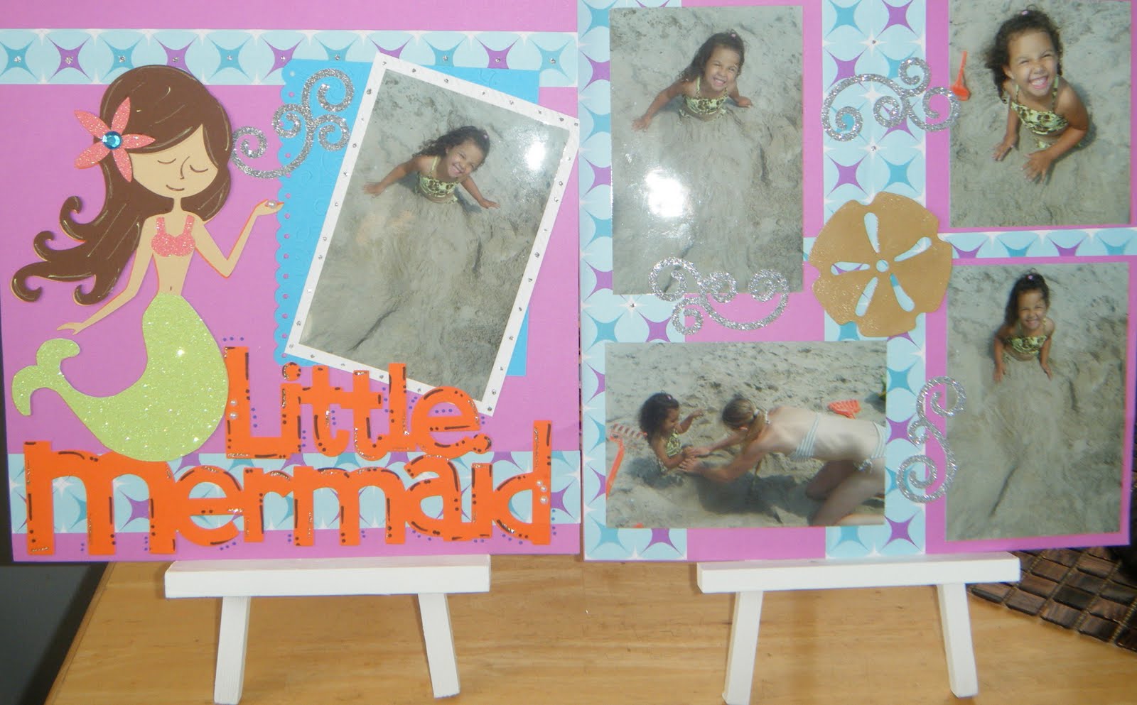 Made by Mel: #2 "My little Mermaid" layout using lifes a beach cartridge