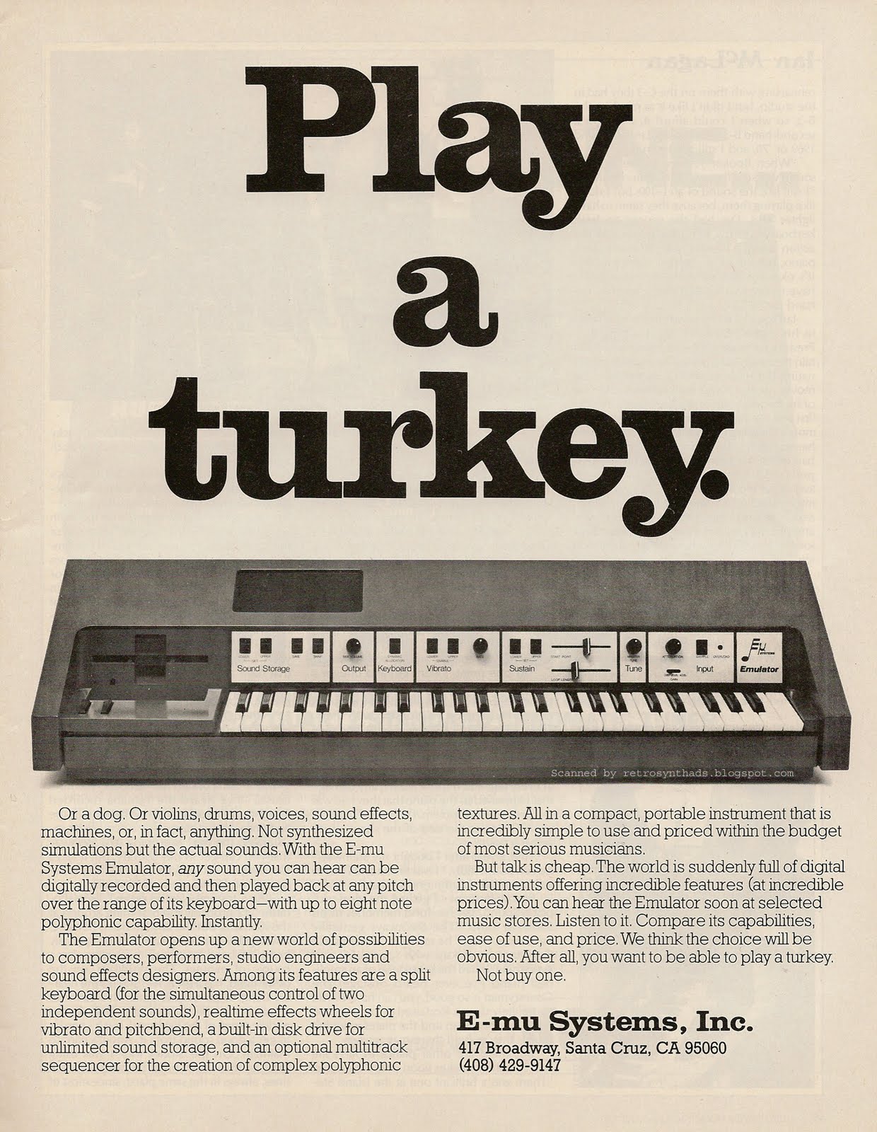 Retro Synth Ads: ARP Axxe "The most creative part of an ARP..." ad ...