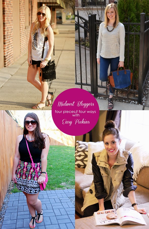 Midwest Bloggers: Four Pieces Four Ways - Easy Pickins