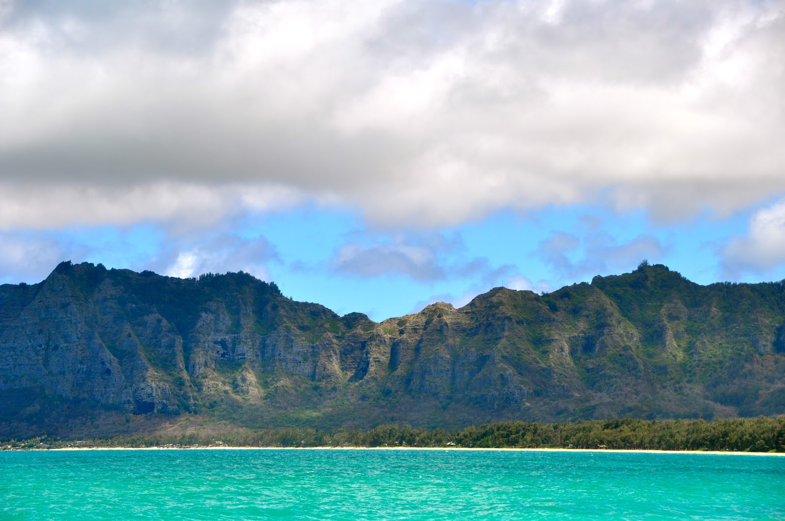Oahu Daily Photo: Bellows with Billowing Clouds