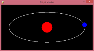 Dr R Anurekha: Simulate Elliptical Orbit in Pygame