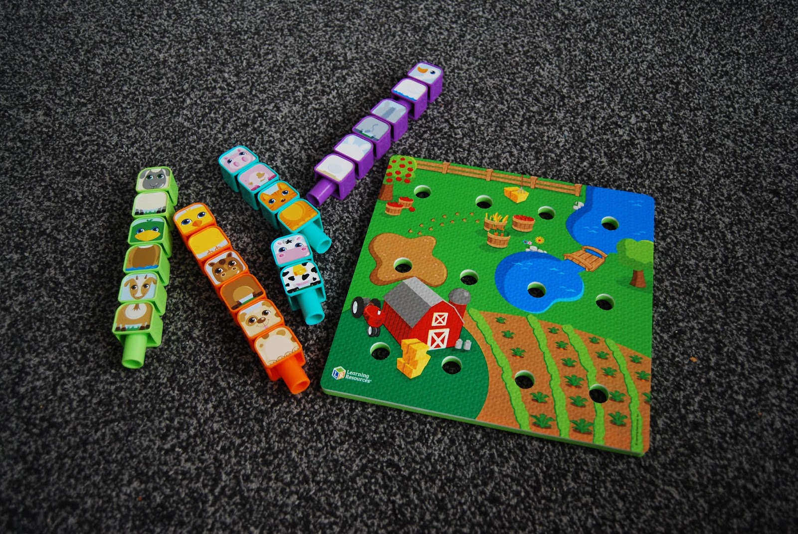 Chic Geek Diary: Learning Resources Peg Friends Stacking Farm - Review ...