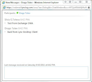 Unified Communications with Microsoft: Lync – Exchange 2010 SP1 OWA ...