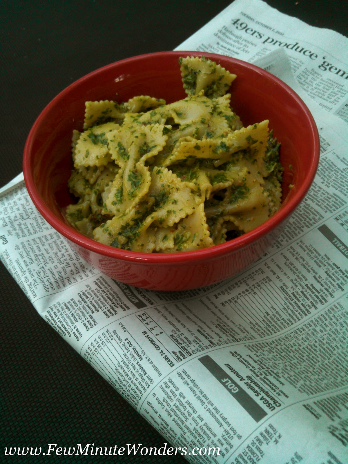 Parsley Basil Sun Dried Tomato Pesto For Pasta - Few Minute Wonders