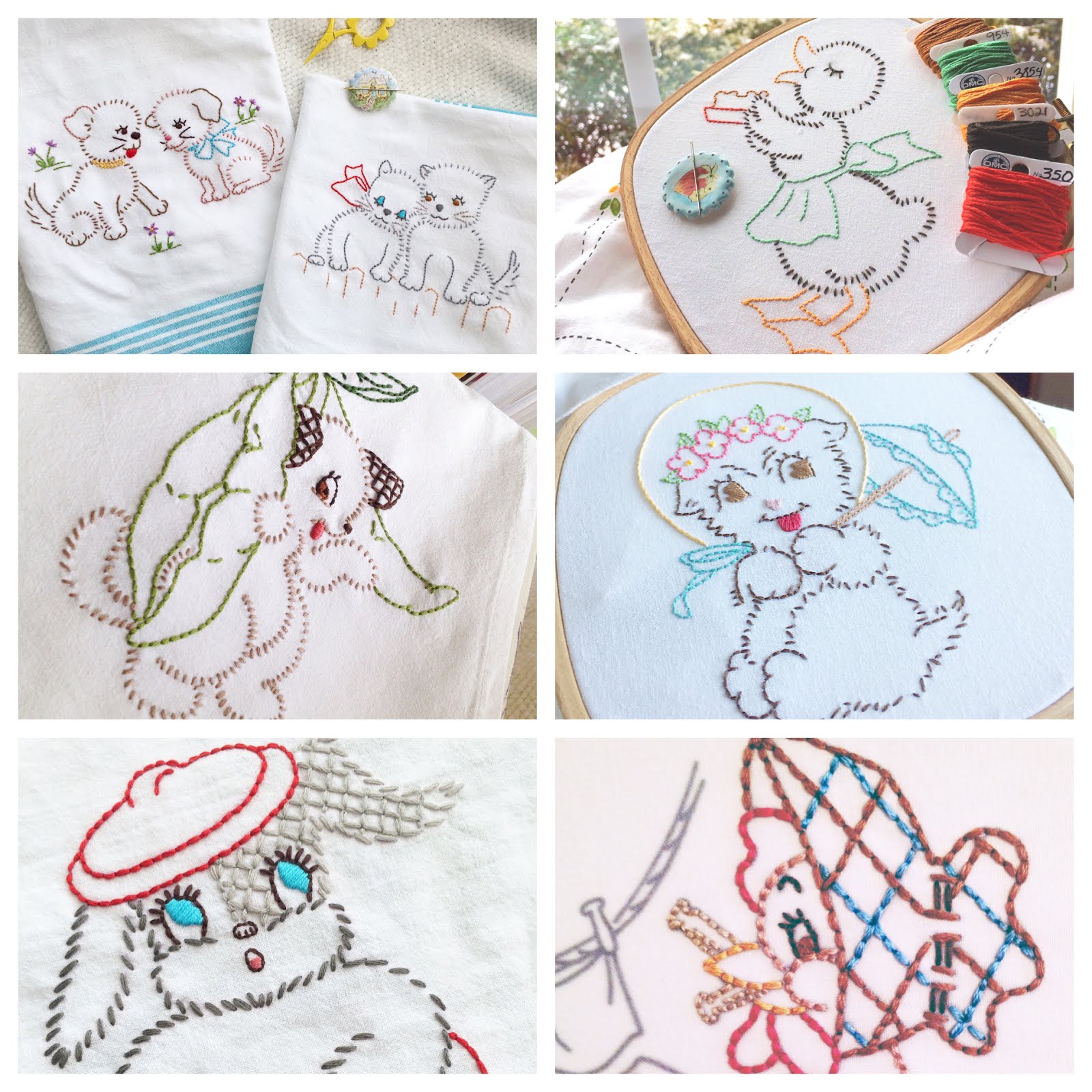 Bits of Stitching!: Vintage Aunt Martha's Embroidery Transfer Designs