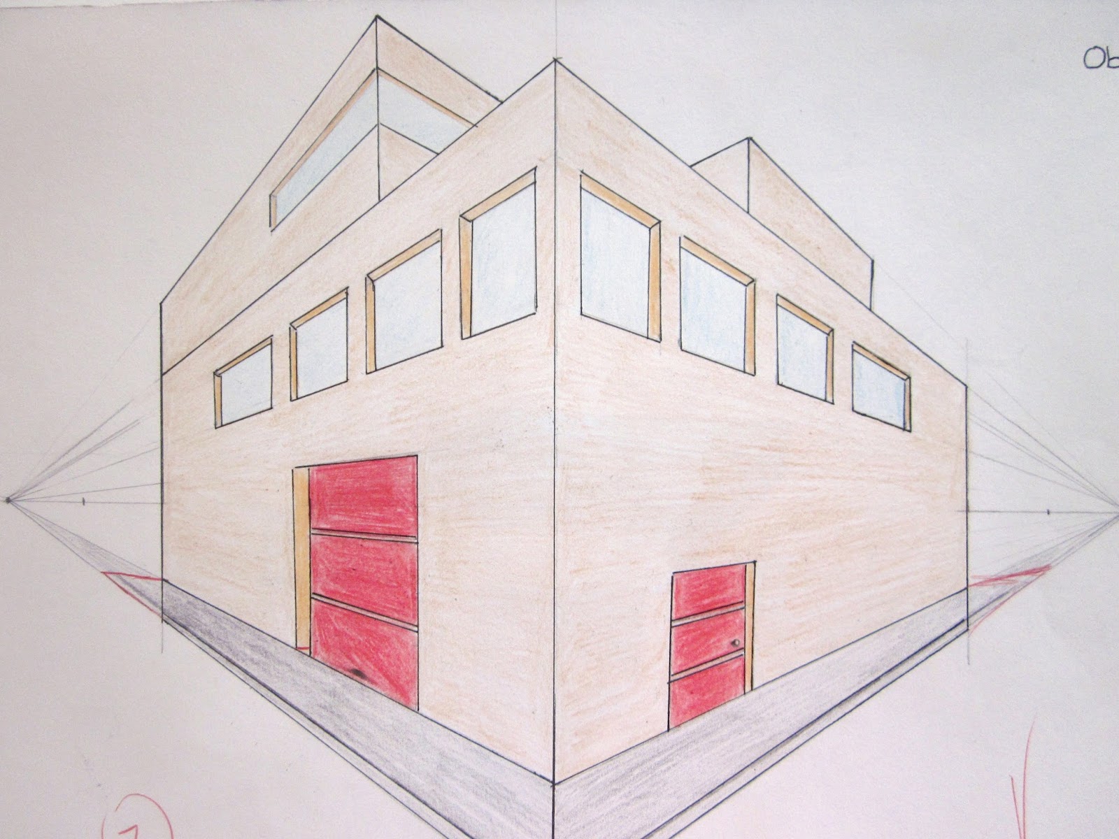 Plástica Escola Pía Castellón: PERSPECTIVA CÓNICA OBLICUA