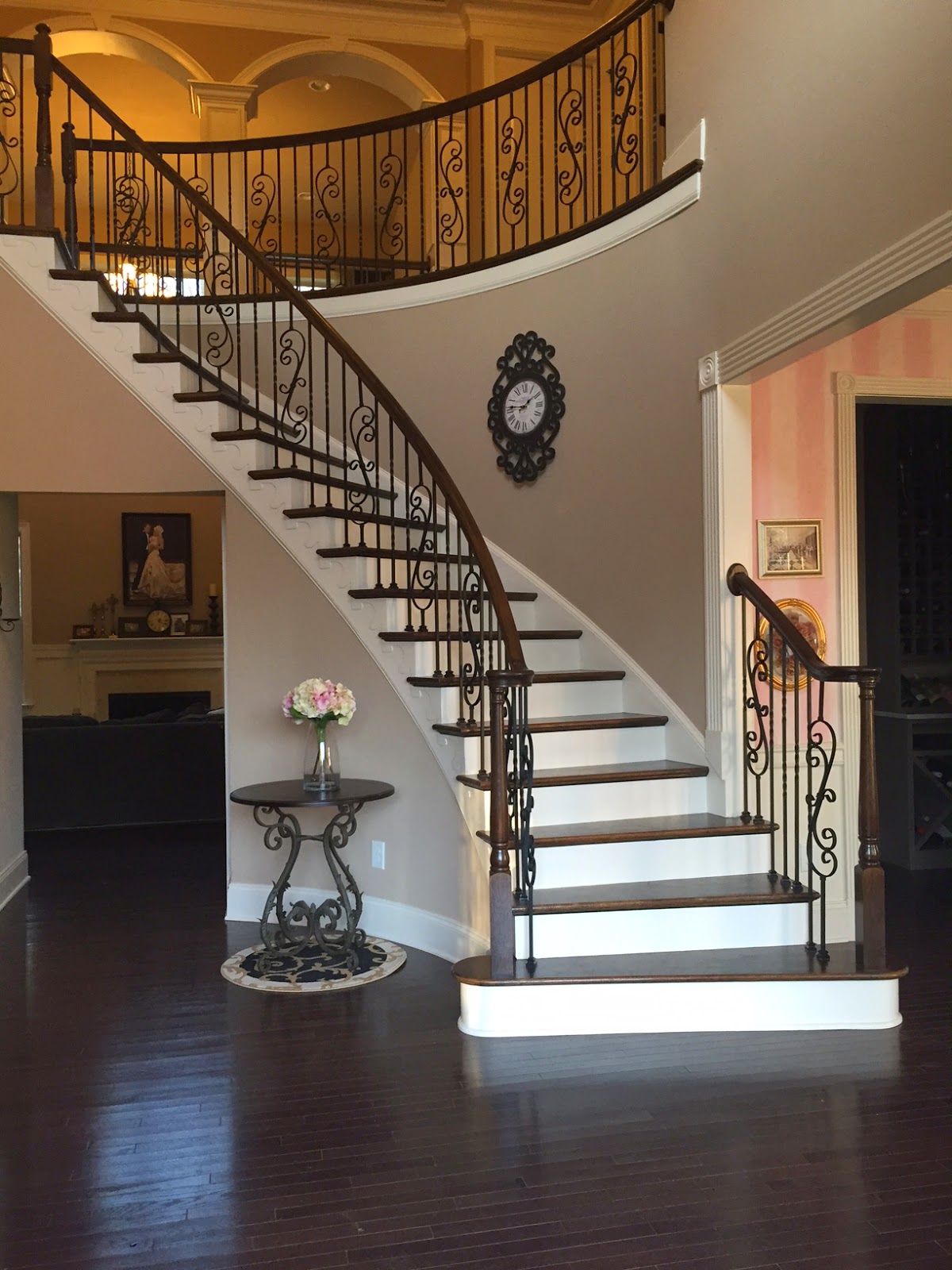 Life in the Barbie Dream House: Scroll Iron Baluster Staircase Upgrade!