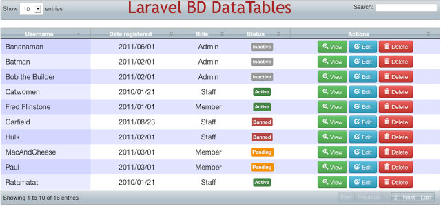 DataTables in Laravel | How to add DataTables in your Laravel Project ... DataTables in Laravel | How to add DataTables in your Laravel Project ...
