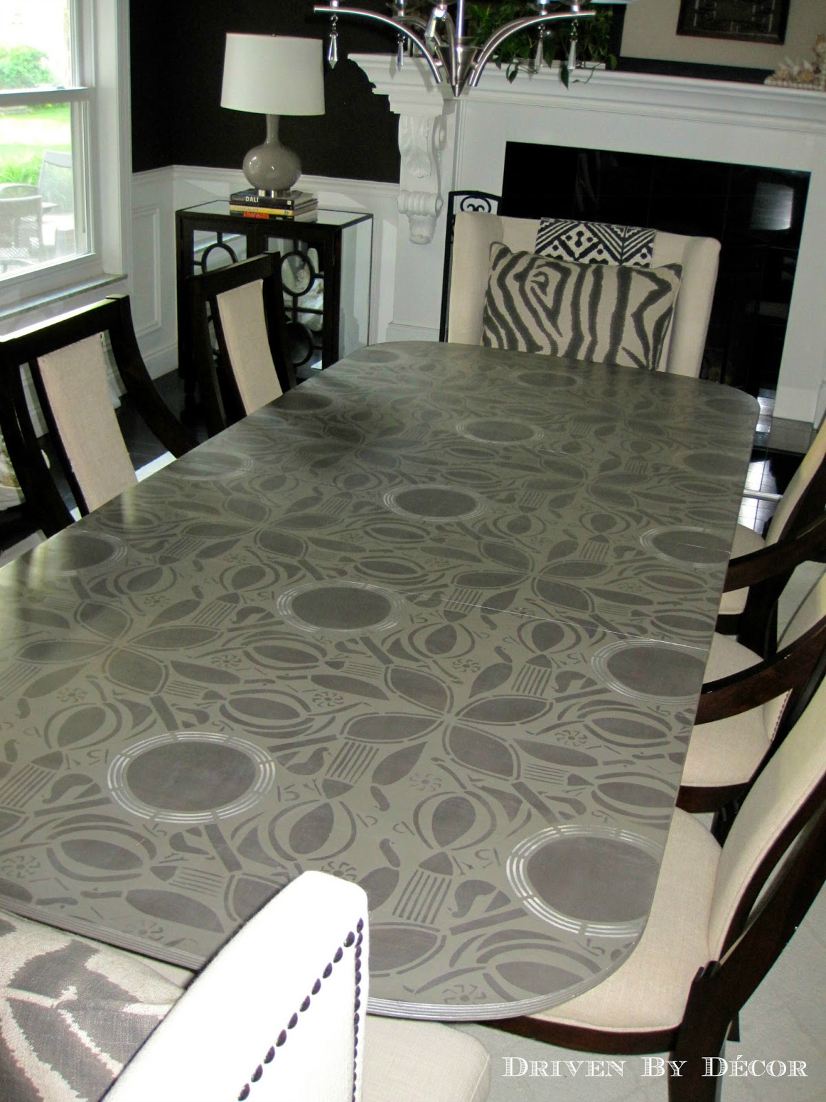 Stunning Stenciled Table | Driven by Decor