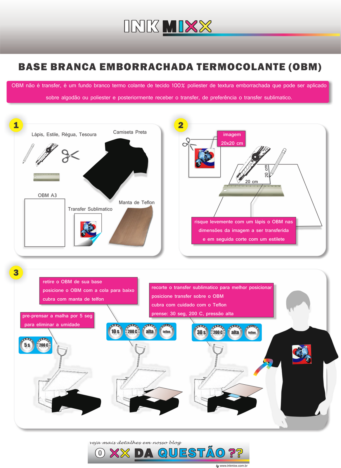curso grátis de sublimação e filmes de recorte: Como aplicar o OBM?