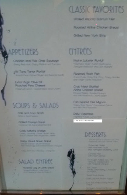 Transatlantic on Solstice from a Celebrity Newcomer: Blu menus