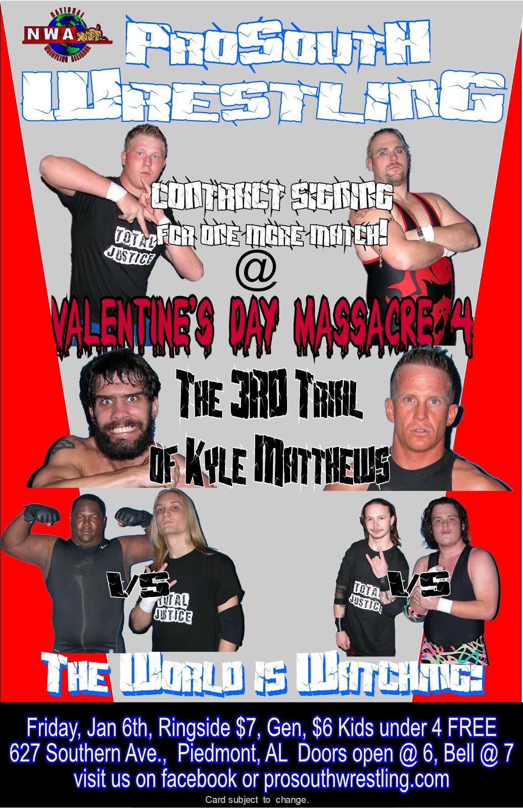 Alabama Pro Wrestling News: Results: NWA ProSouth Wrestling, 12/30/11 ...