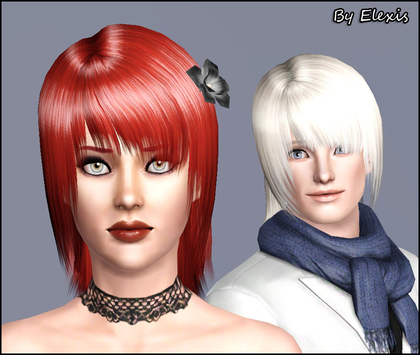 My Sims 3 Blog: AniMe Hair - All Ages, Both Genders (+Accessory) by Elexis