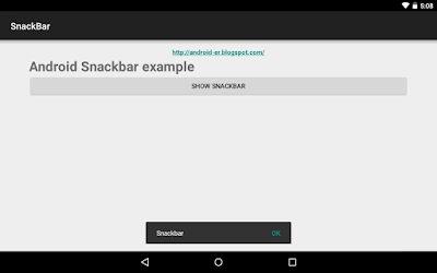Android-er: Android Snackbar example of Android Design Support Library