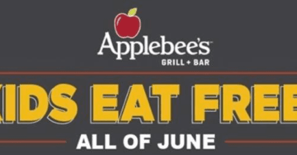 Applebee’s: Kids Eat Free in June