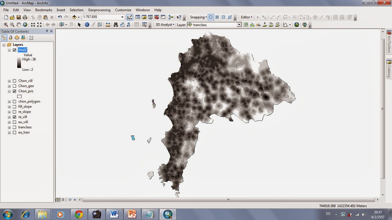 How to : ArcMap10 : How to 9 : การวิเคราะห์เเบบจำลองเเรสเตอร์ (Raster ...