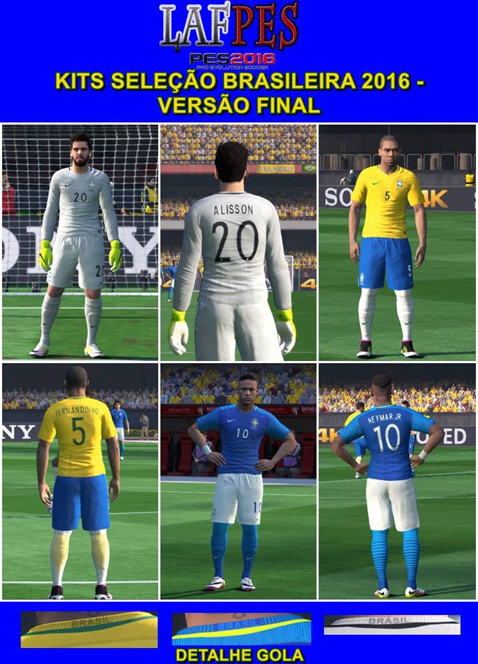 PES 16 - KIT SELEÇAO BRASILEIRA 2016 BY LAFPES | UP PES