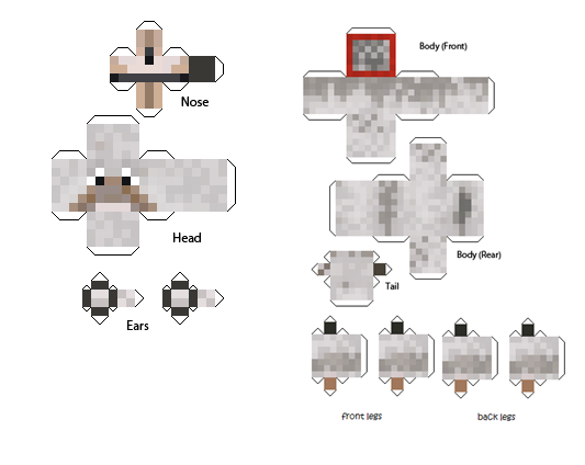 MineCraft PaperCraft Guide: Papercraft animals
